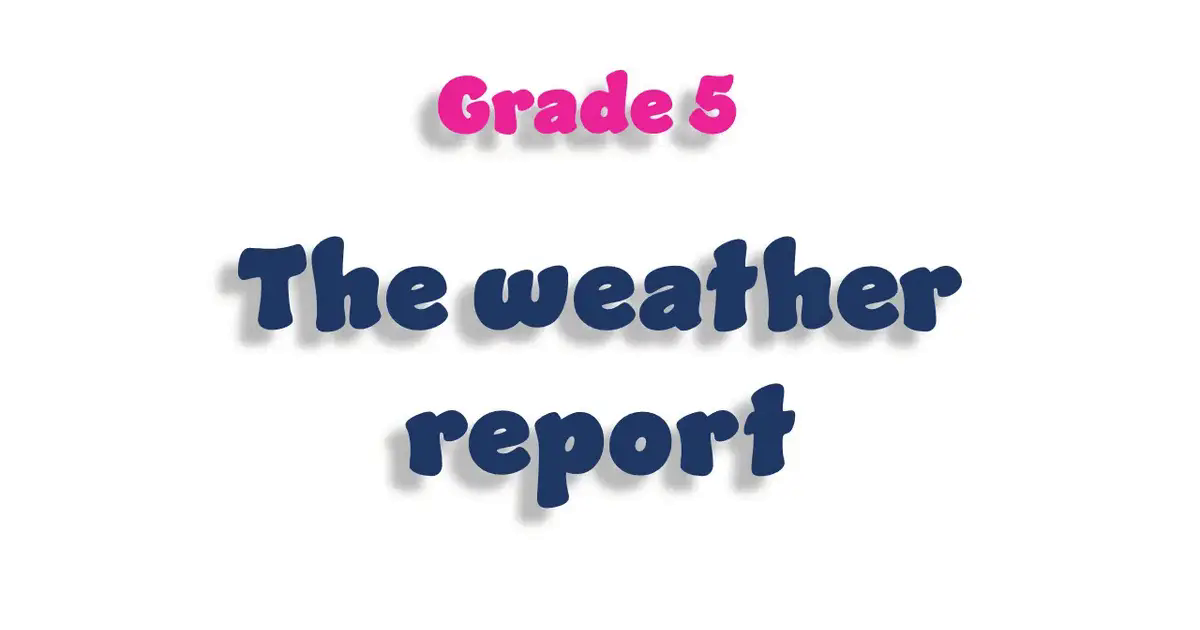 Grade 5. Weather report | Тест на 12 запитань. Англійська мова