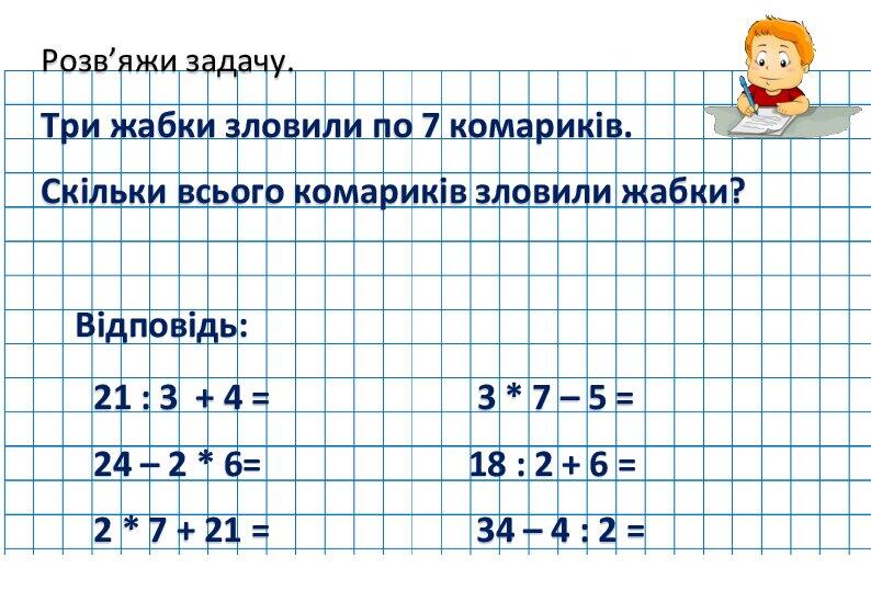 Картки з математики 2 клас таблиця множення і ділення чисел 2 і 3