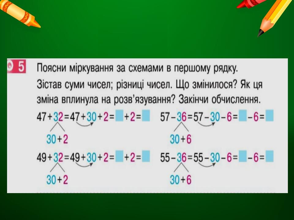 Презентація до уроку математики 2 клас НУШ С Скворцова 85 Додаємо і віднімаємо числа