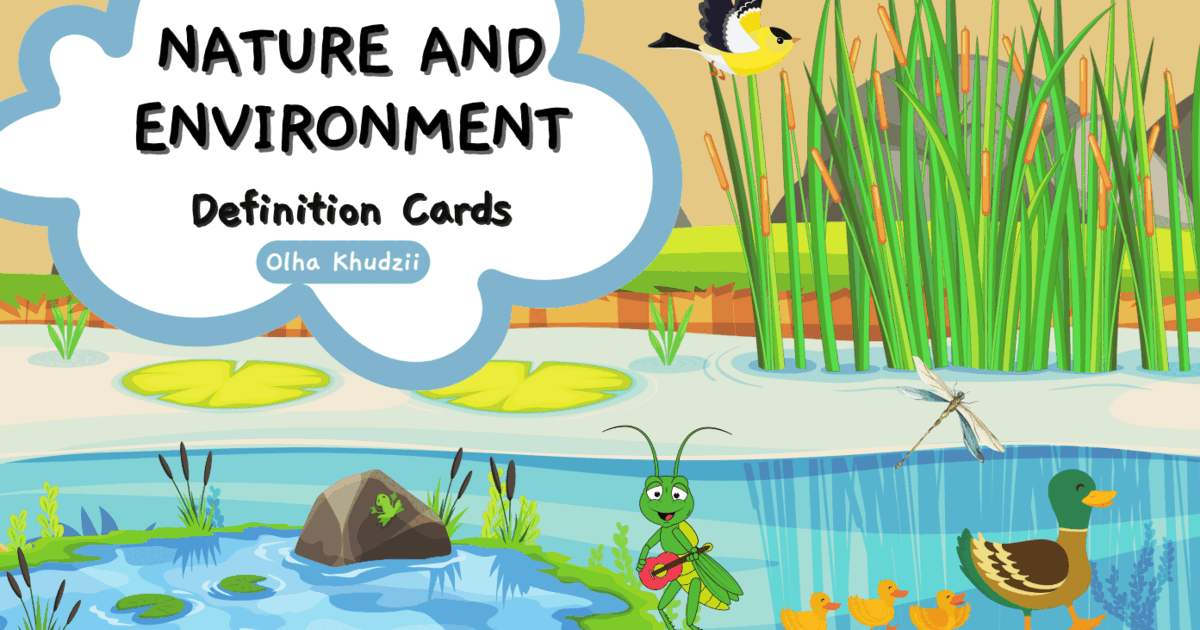 "Nature and Environment"- Definition Cards | Інші матеріали. Англійська ...
