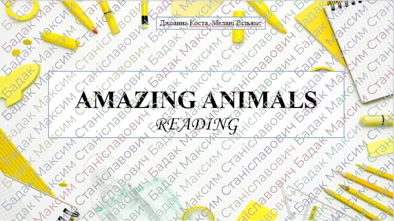 Презентація на тему "Amazing animals?" (reading) 6 кл НУШ | Презентація ...