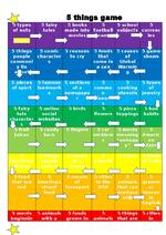 Методична розробка 5 things game | Інтерактивні матеріали. Англійська мова