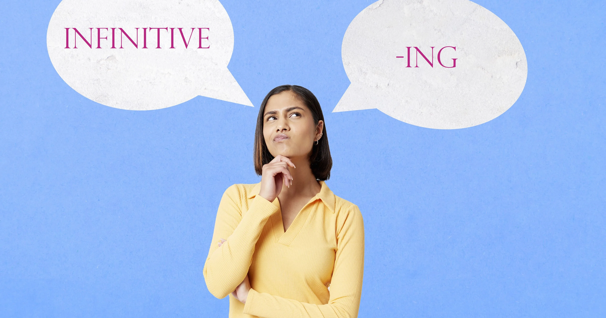 Grammar Task: Verb + '-ing' vs. Verb + 'to' Infinitive (10 клас ...