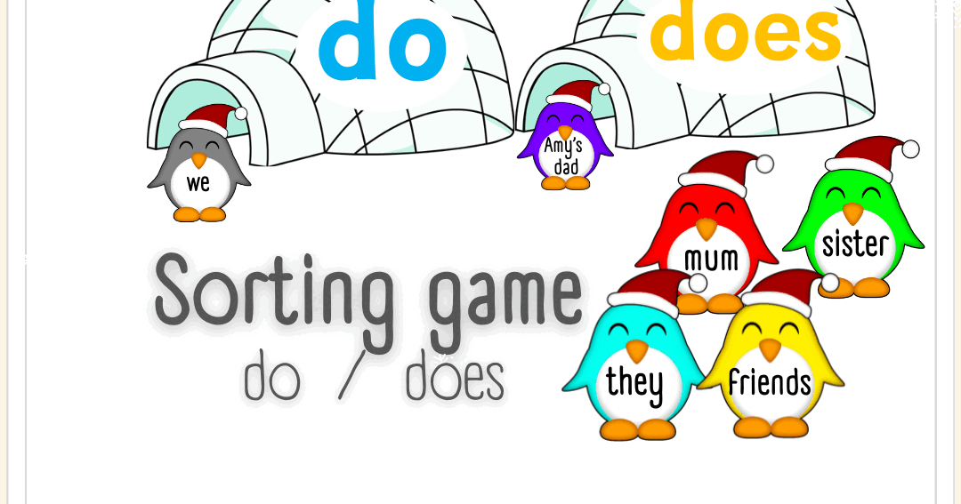 Sorting game - do / does | Інтерактивні матеріали. Англійська мова