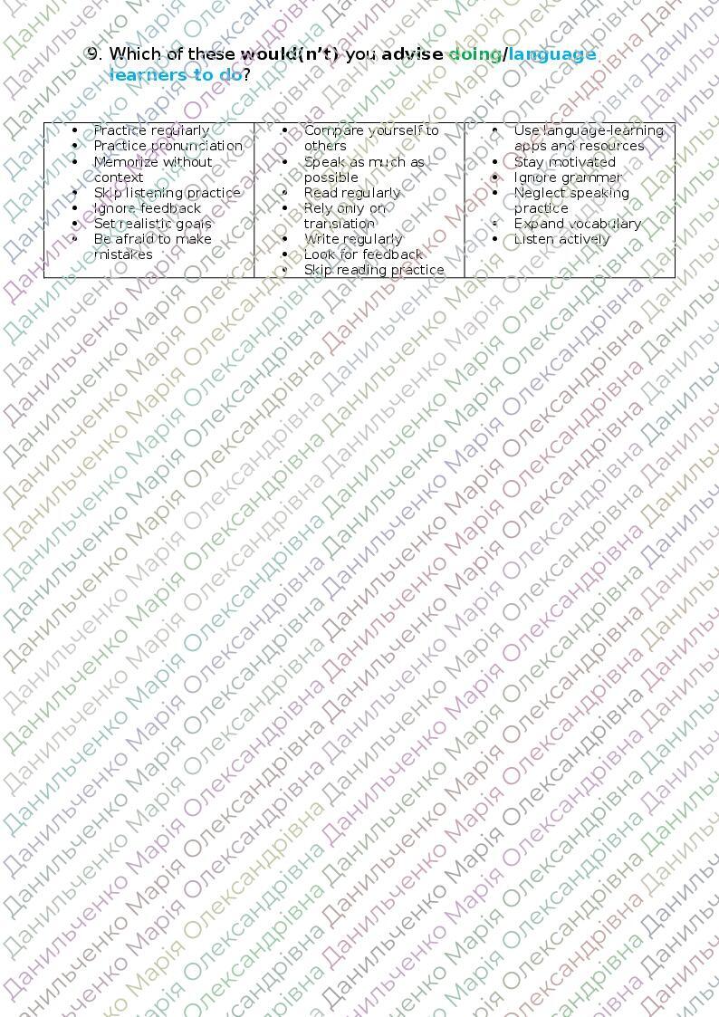 Вправи з граматики 'allow doing, allow sb to do, encourage doing ...