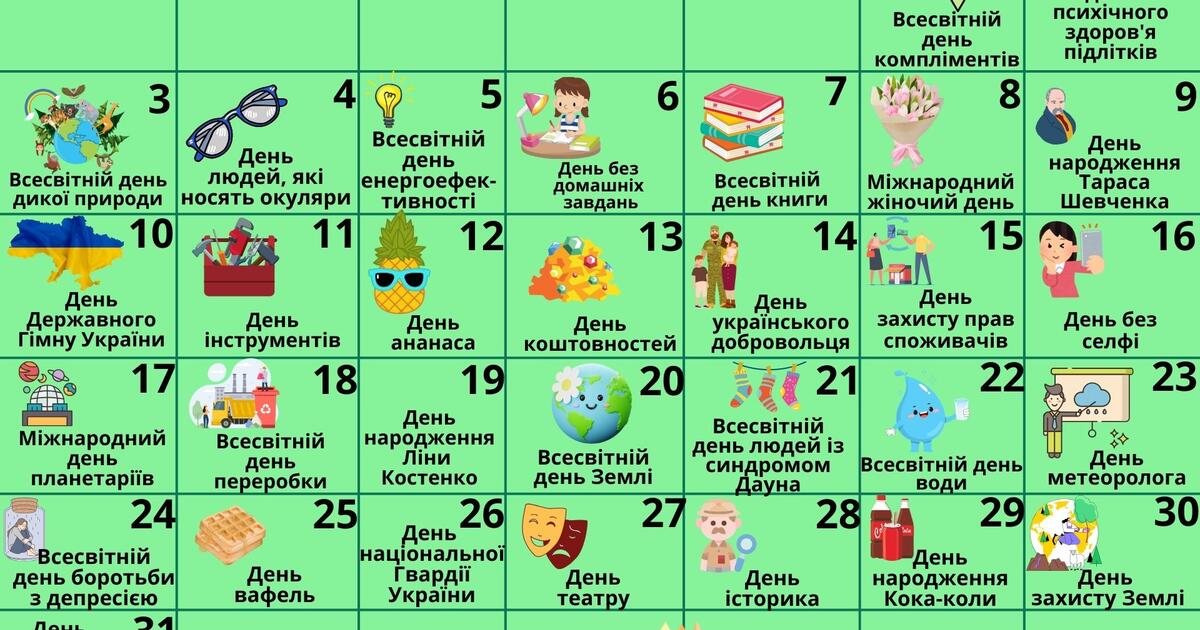 Календар знаменних та памятних дат на 2024 2025 н р Виховна робота