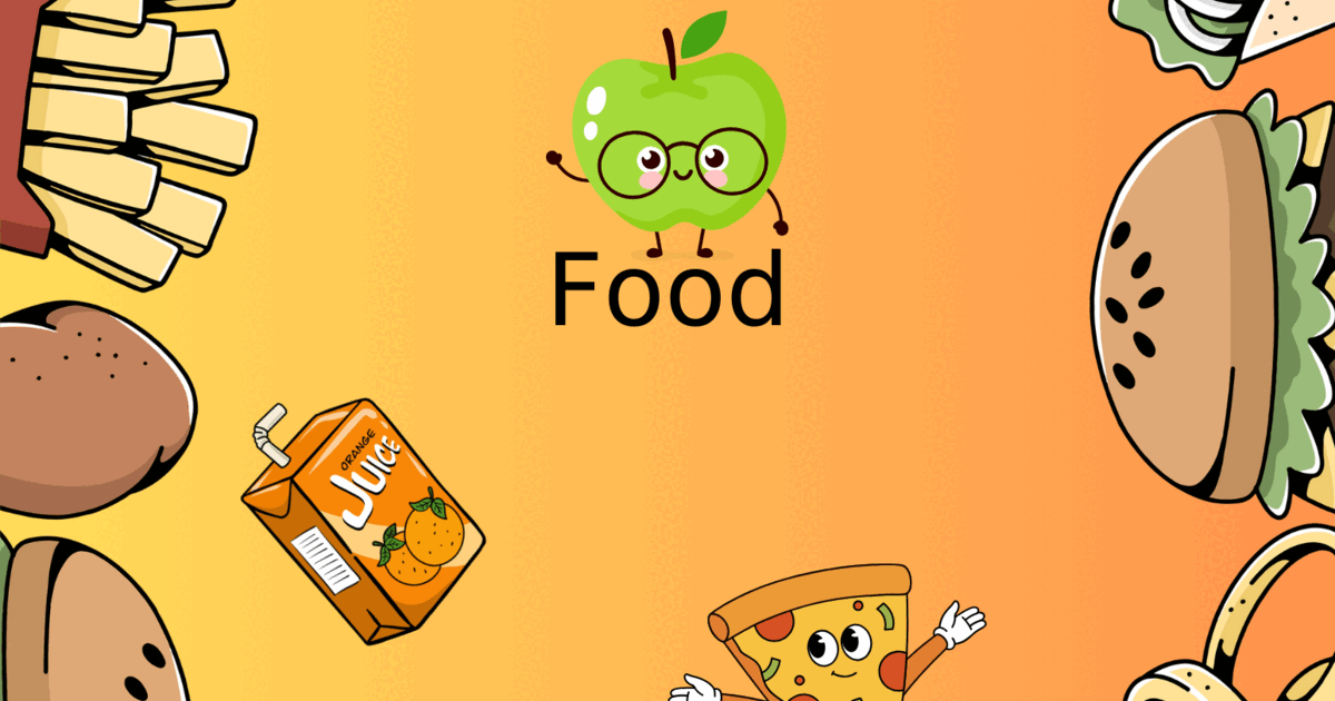 Colorful Vocabulary: Fun English for Kids. Food. 21 printable ...