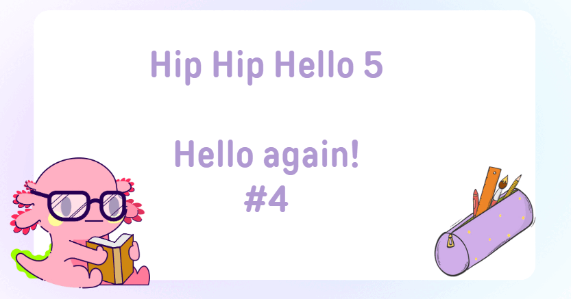 Hip Hip Hello 5 Hello again! #4 | Презентація. Англійська мова