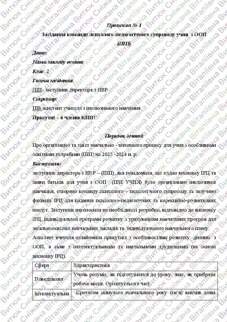 Протокол засідання КППС №1 серпень вересень Інші методичні