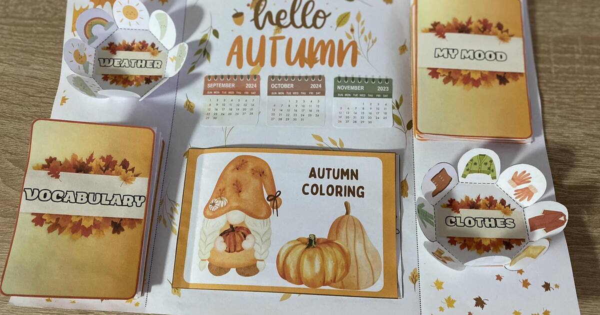 Лепбук "Осінь". Lapbook “Autumn” | Інші матеріали. Англійська мова