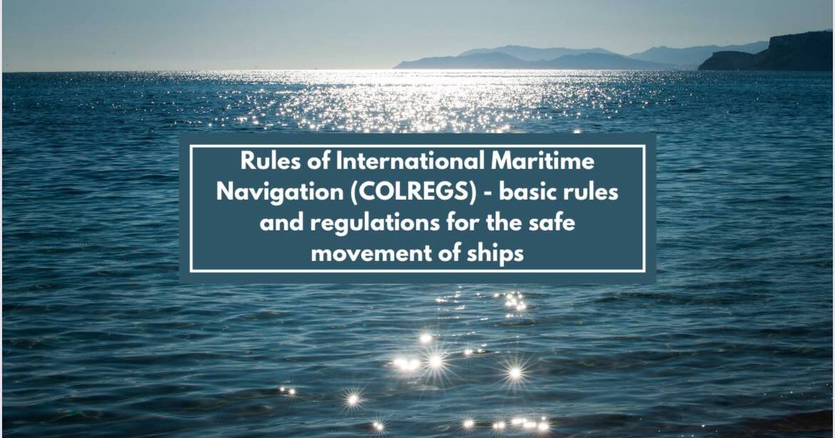 (USA)Rules of International Maritime Navigation (COLREGS) - basic rules and regulations for the ...