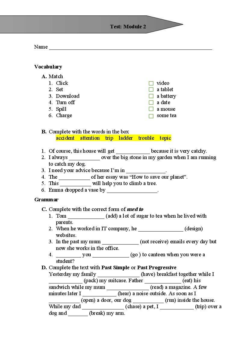 Full Blust Pus 7 Діагностувальна робота Module 2 | Тест. Англійська мова