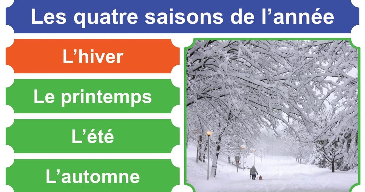 Ma saison préférée | Тест на 5 запитань. Французька мова