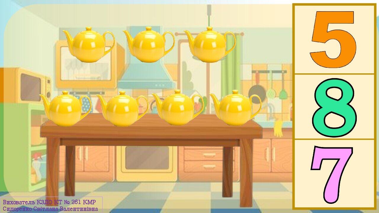 Дидактична гра ПОРАХУЙ ПОСУД Інші методичні матеріали Дошкільна освіта