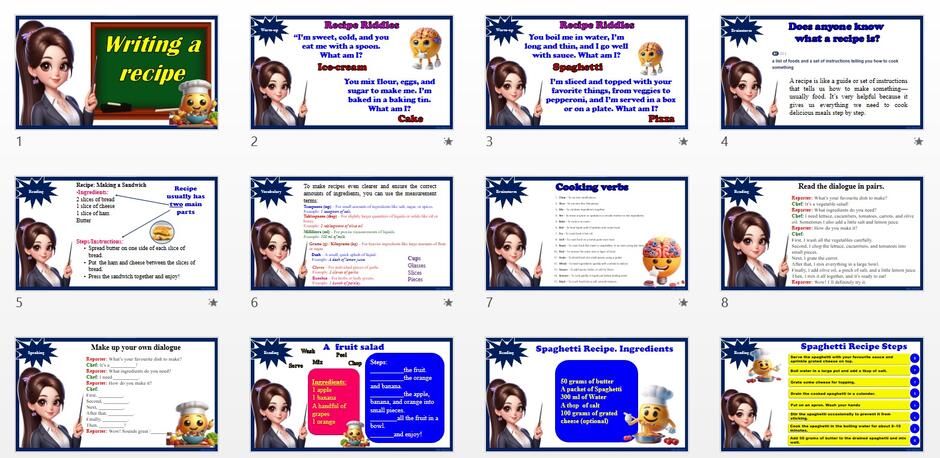 Writing a recipe | Презентація. Англійська мова