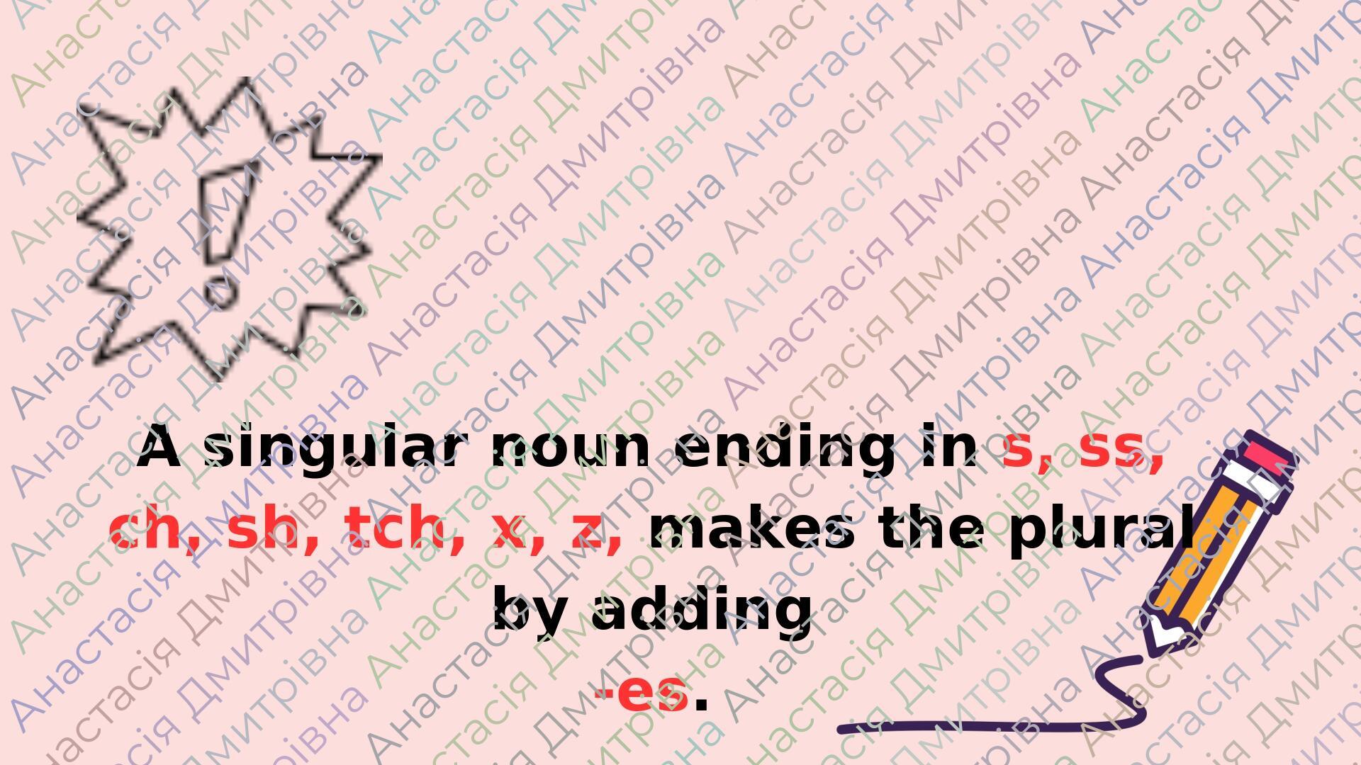 Презентація "Plural nouns" | Презентація. Англійська мова