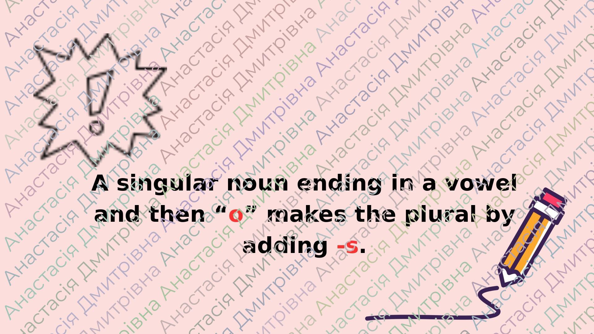 Презентація "Plural nouns" | Презентація. Англійська мова