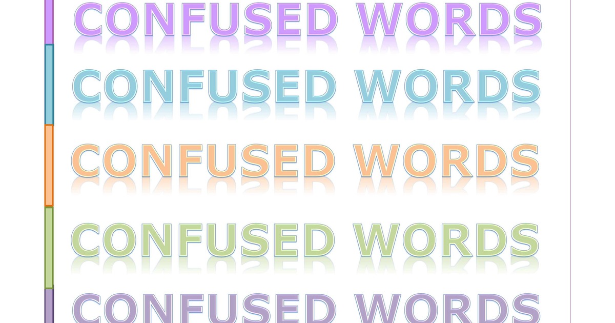 НМТ Vocabulary Confused words (A) + Exercises. | Презентація ...