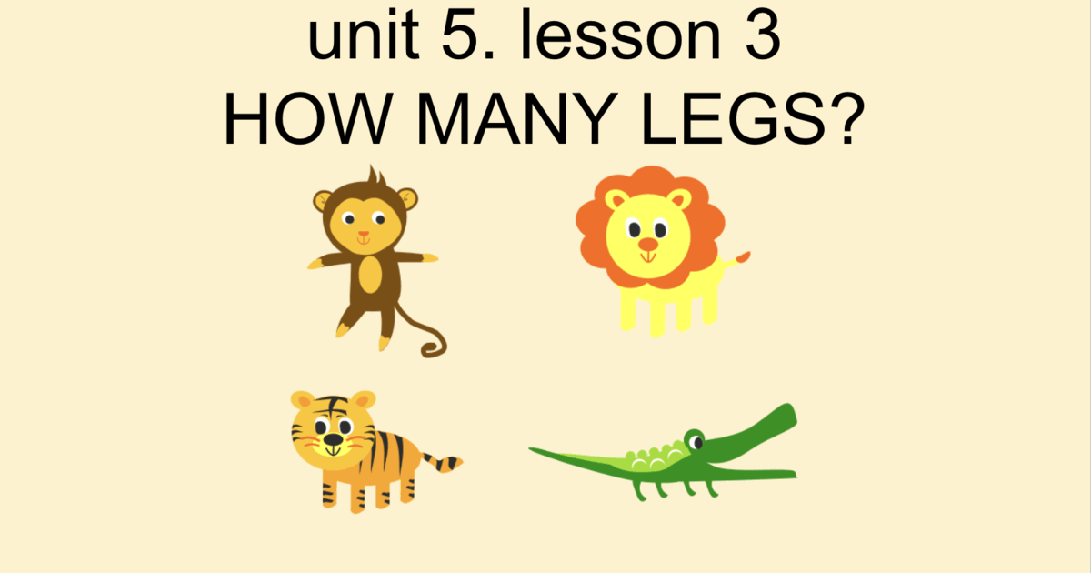 Unit 5. How many legs. Lesson 3. Karpiuk, 2 grade. | Презентація ...