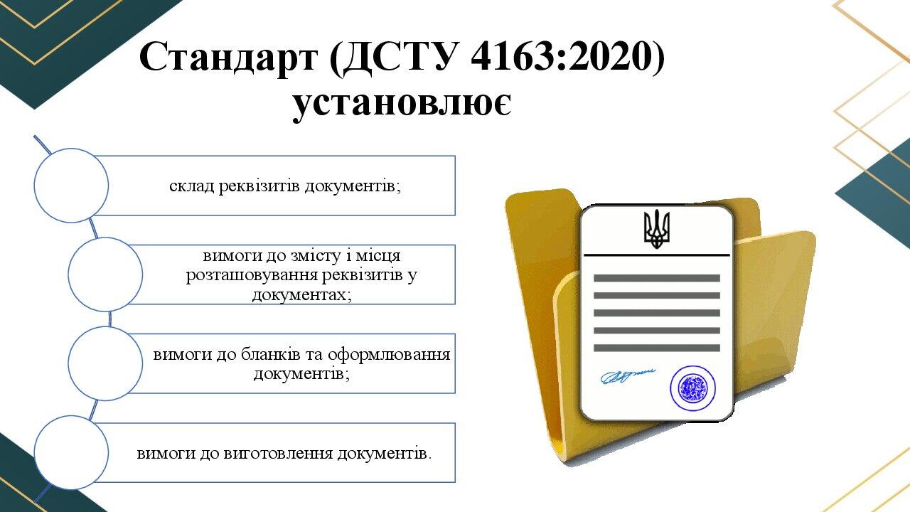 Загальні вимоги щодо складання та оформлення документів за ДСТУ 4163: ...
